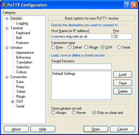 Cambridge University Engineering Department - Setting a New Login Password